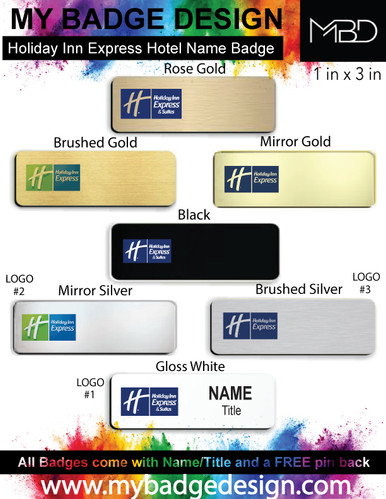 Holiday Inn Express Hotel Name Badge | MYBADGEDESIGN.COM