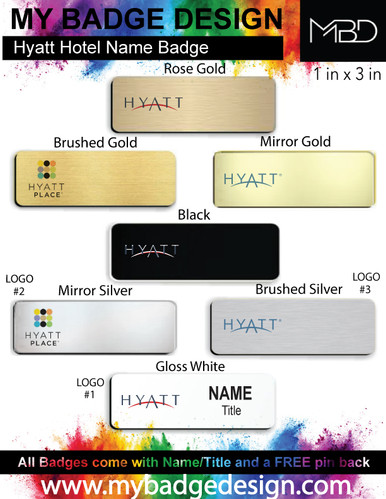 Hyatt Name Badge | MYBADGEDESIGN.COM
