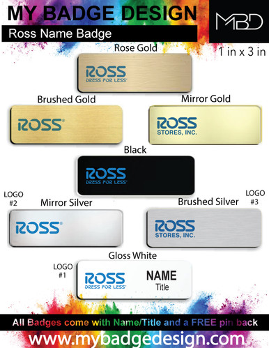 Ross Name Badge | MYBADGEDESIGN.COM