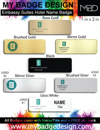 Embassy Suites Name Badge | MYBADGEDESIGN.COM