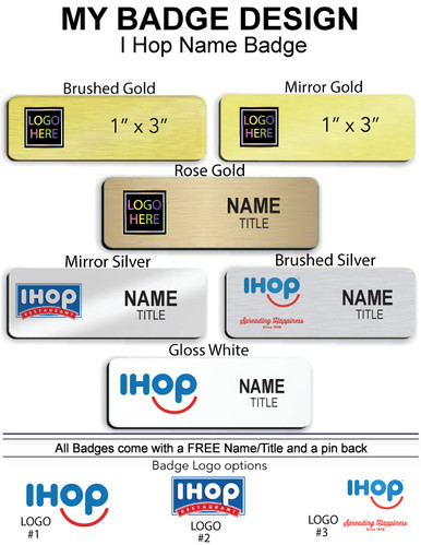 I Hop Name Badges | MYBADGEDESIGN.COM