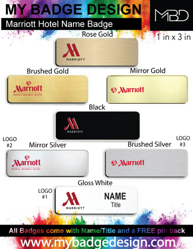 Marriott Hotel Name Badge | MYBADGEDESIGN.COM