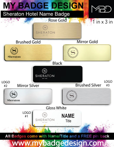 Sheraton Hotel Name Badge | MYBADGEDESIGN.COM