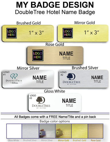 Doubletree Hotel Name Badges | MYBADGEDESIGN.COM