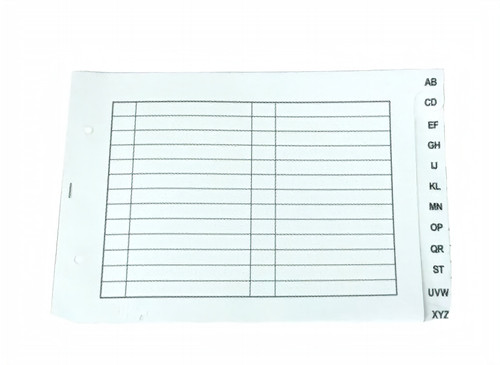 Paper Index A-Z | 宏豐文儀有限公司