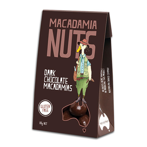Chocolate Macadamias | Dark | 80g | Duck Creek Macadamia