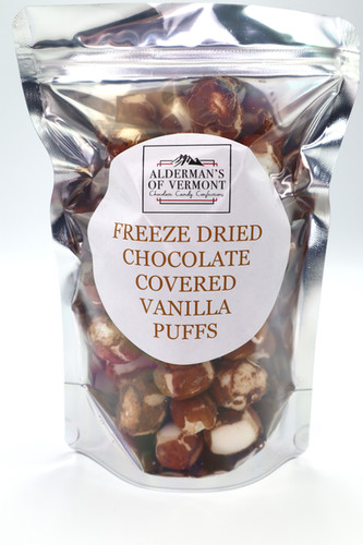 Freeze Dried Chocolate Covered Vanilla Puffs | aldermanschocolate
