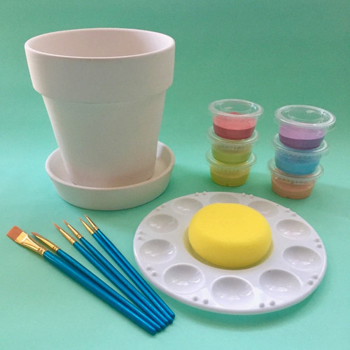 Paint at Home Flower Pot Kit | Creative Biscuit