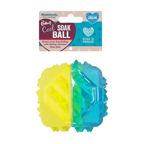 Rosewood Chillout Cool Soak Ball Cooling Dog Toy | Home with Hounds