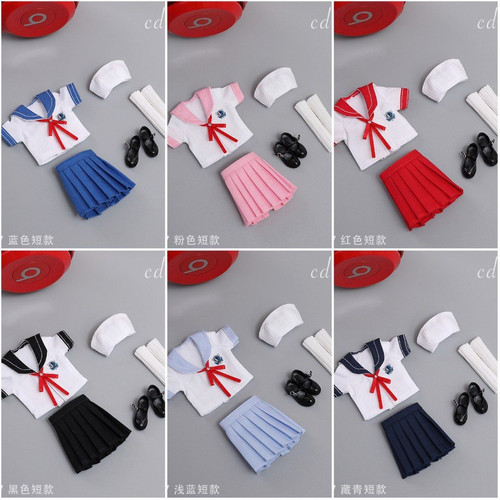 CDToys CD047-S Female Sailor Suit jk Student 1/12 Costume Set | Singapore