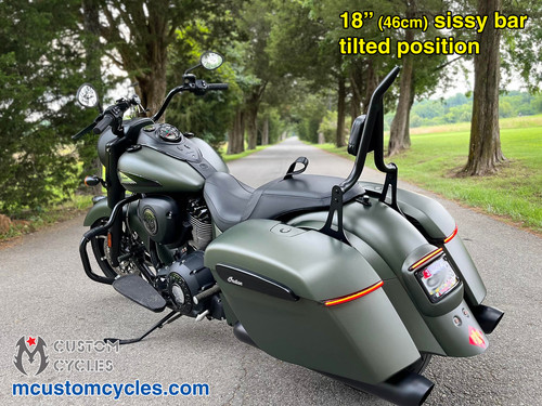 1st Generation 18" (46cm) Sissy Bar Backrest for Indian Springfield | M ...