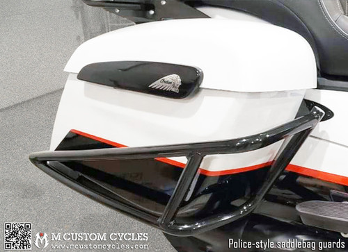 Indian Challenger Police Saddlebag Crash Drop Guards | M Custom Cycles