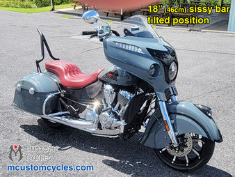 Indian Chieftain Sissy Bar Backrest, Rack, Saddlebag Guards | M Custom Cycles 2/3