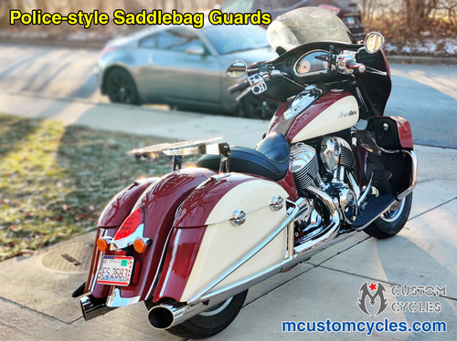 Police-Style Saddlebag Guards - Indian Chieftain, Roadmaster ...