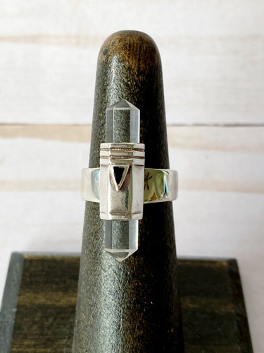 Double Terminated Quartz Ring Size 5 | CrystalHealing4Women