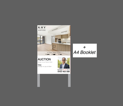 KHY 6x4 Signboard + 50 A3 Fold to A4 booklet | Lucky Signs