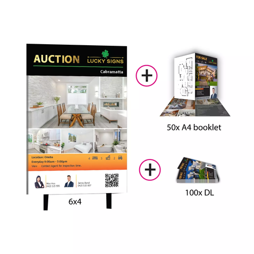 Package 3 - Photosign 6x4 + Booklets (4pp) +Cards | Lucky Signs