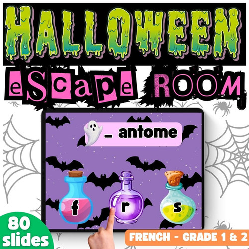 French Halloween Escape Room | French teacher box