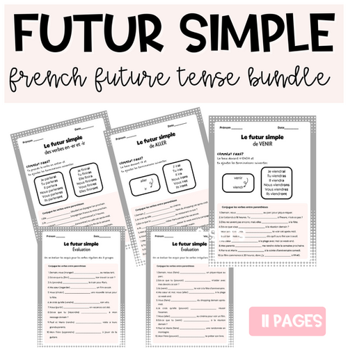 Futur Simple practice Worksheets | French Future Tense Printables ...