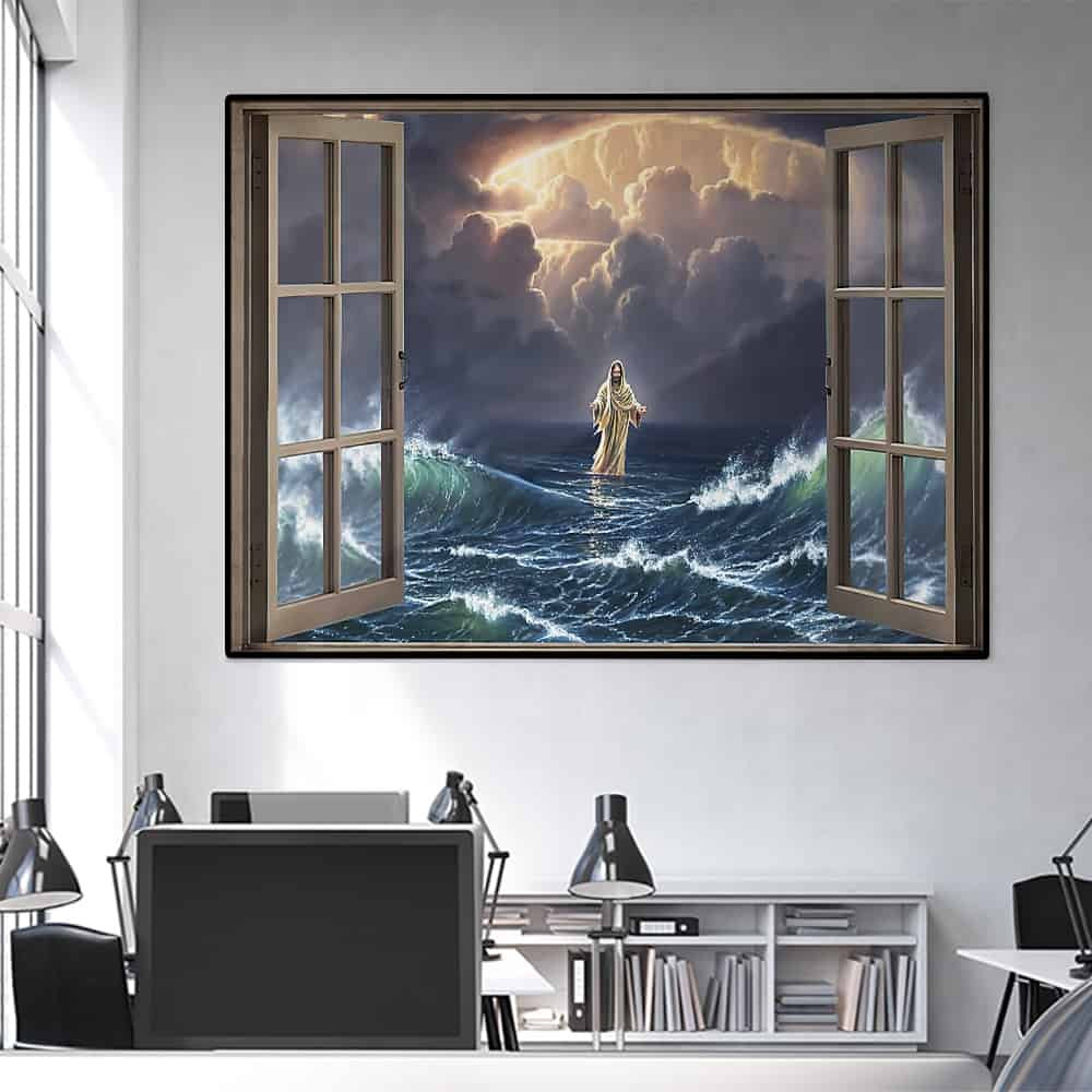 Buy - Jesus God Window View poster, canvas