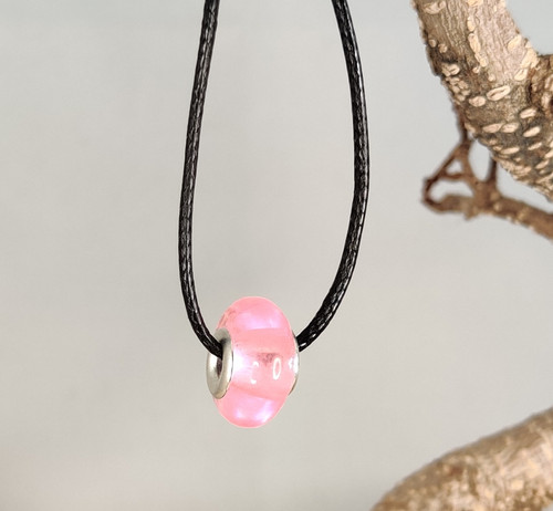Collier perle rose lisse | Eden Créations