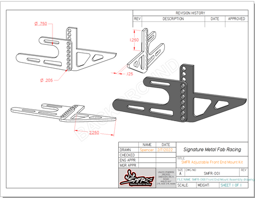 SMFR Adjustable Front End Mount Kit | SMFR
