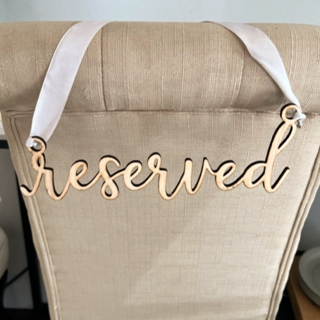 Wood Script Reserved | eventdesign
