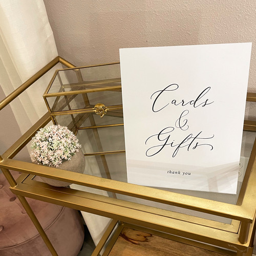 White Freestanding Cards And Gifts | eventdesign