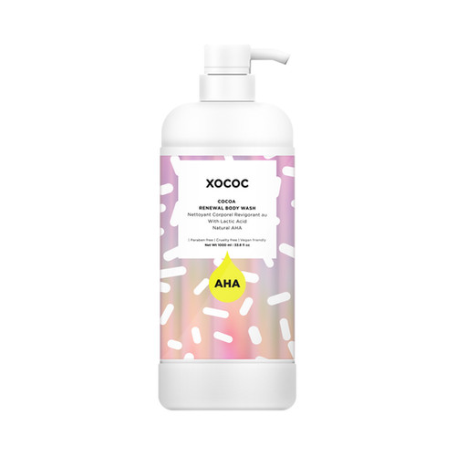 AHA Renewal Body Wash with Cocoa Extract + Lactic Acid | XOCOC