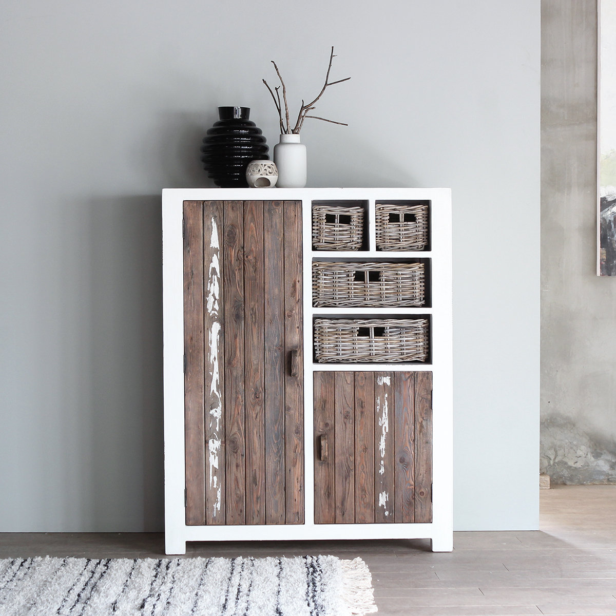 Aimann Cabinet 2 Doors 4 Drawers | KAYULAMA