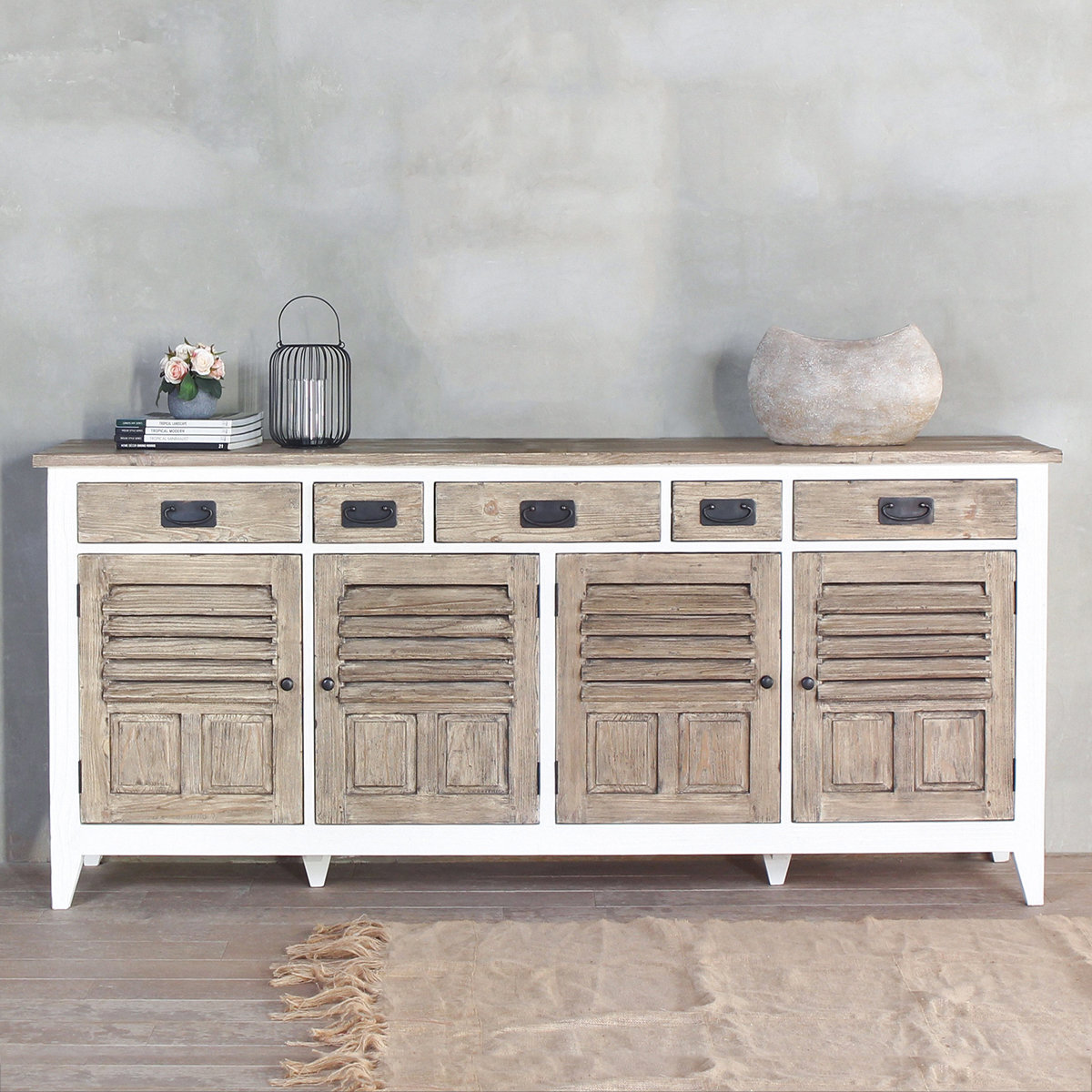 Romantic Venice Sideboard 4 Doors 5 Drawers | KAYULAMA