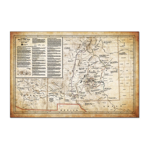 The Territory of Billy the Kid | Bad Hoss Map Company