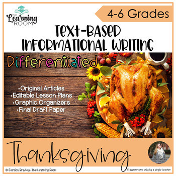 Thanksgiving Writing Prompts - Text Based Informational Writing | The ...
