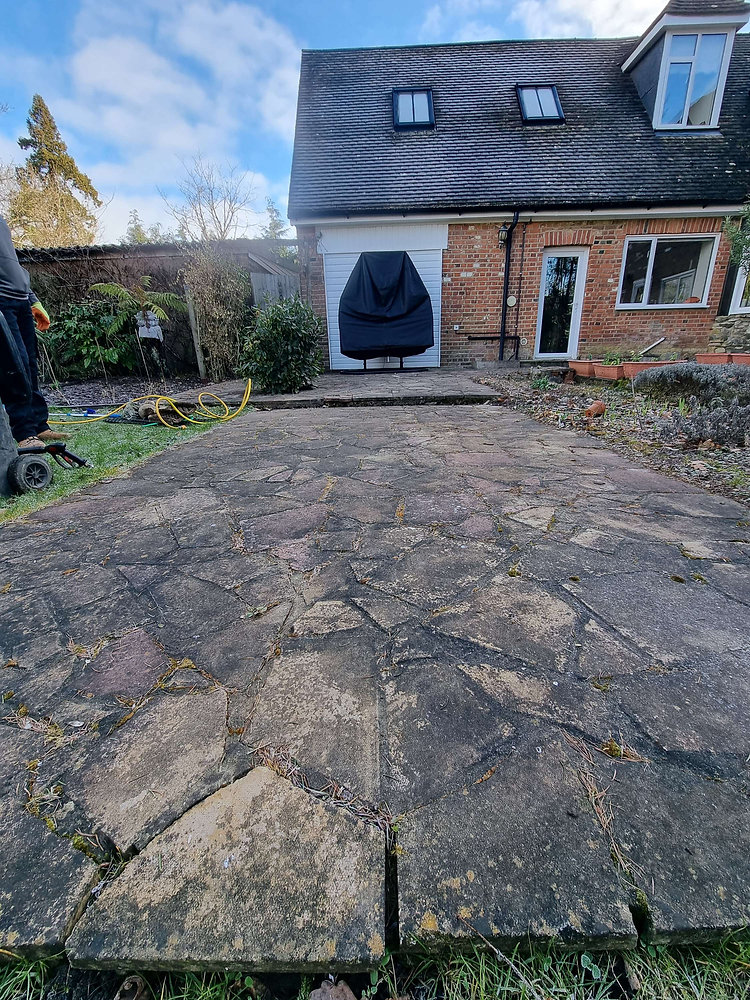 Crazy paved patio refurbishment