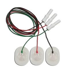 Disposable 3-Disc Transparent Adhesive Electrode Set with Lead Wires ...