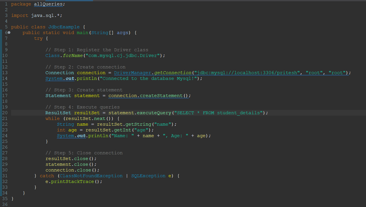 Jdbc Java Database Connectivity