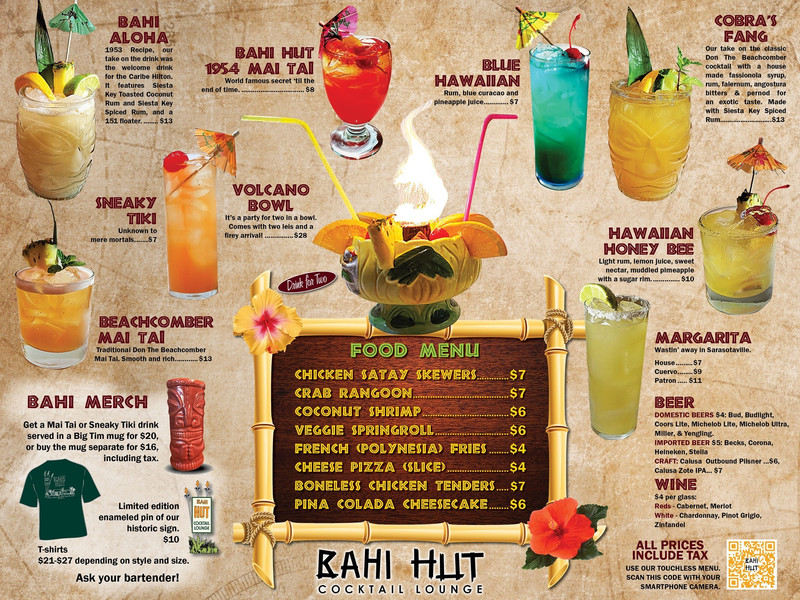 Tiki Drinks | Bahi Hut Tiki Bar | Sarasota FL
