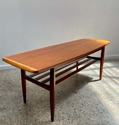 Parker coffee table | Tangerine & Teal