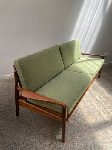 Fler ‘Narvik’ sofa | Tangerine & Teal