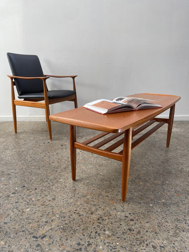 Parker coffee table | Tangerine & Teal