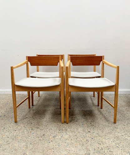 Polish dining table & chairs | Tangerine & Teal