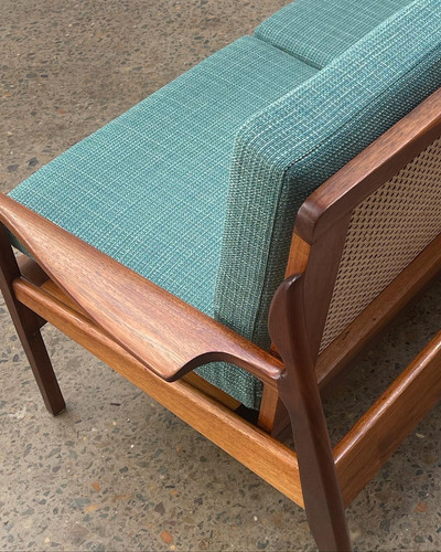 Fler ‘Narvik’ 3 seater sofa | Tangerine & Teal