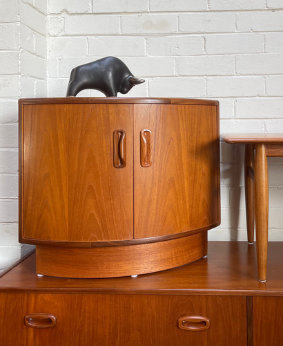 G-Plan 'Fresco' corner cabinet | Tangerine & Teal