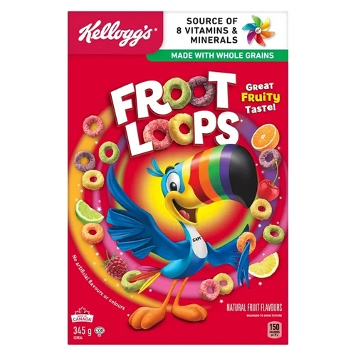 Kellogg's Froot Loops Frühstückscerealien, Original mit Fruchtgeschmack ...