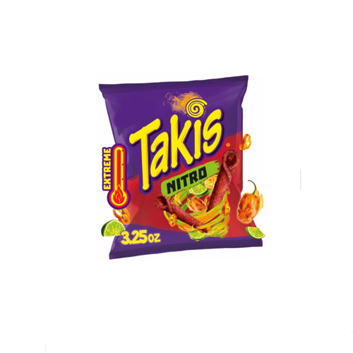 Takis Nitro 3.25oz 92.3g Bag, Habanero & Lime Rolled Tortilla Chips ...