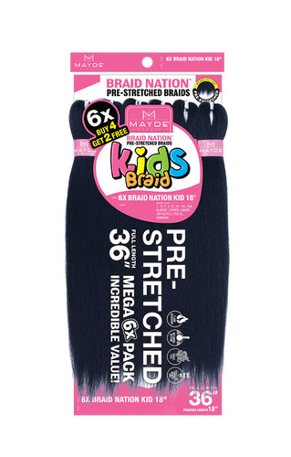 6X BRAID NATION KID 18" | MAYDE
