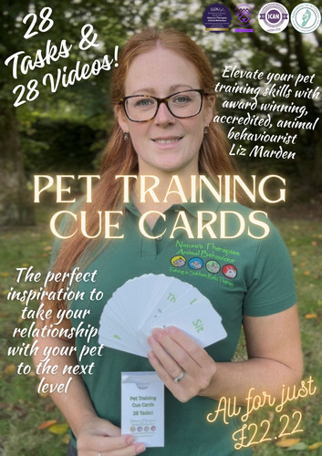 Pet Training Cue Cards - 28 Tasks! | Nature's Therapies Animal Behaviour