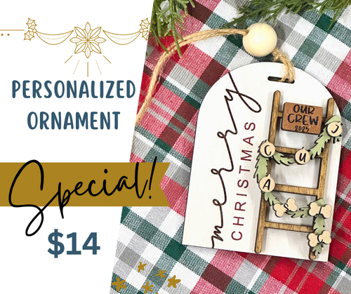 Personalized Family Ladder Ornament | Whippoorwill Charm