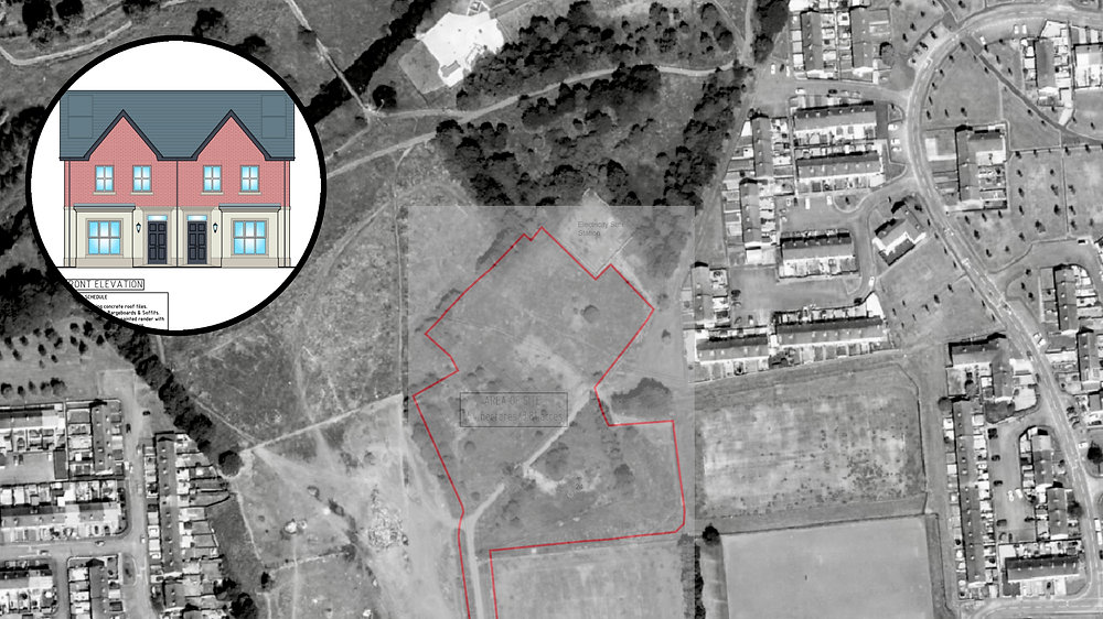 Planning application for new housing development in Ballymena