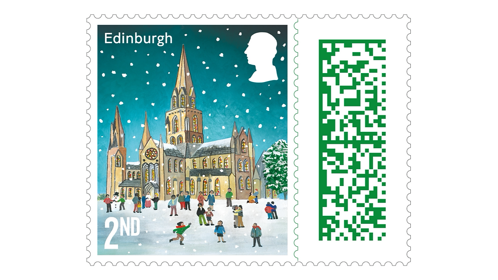 Royal Mail reveals Christmas 2024 special stamps of cathedrals from ...